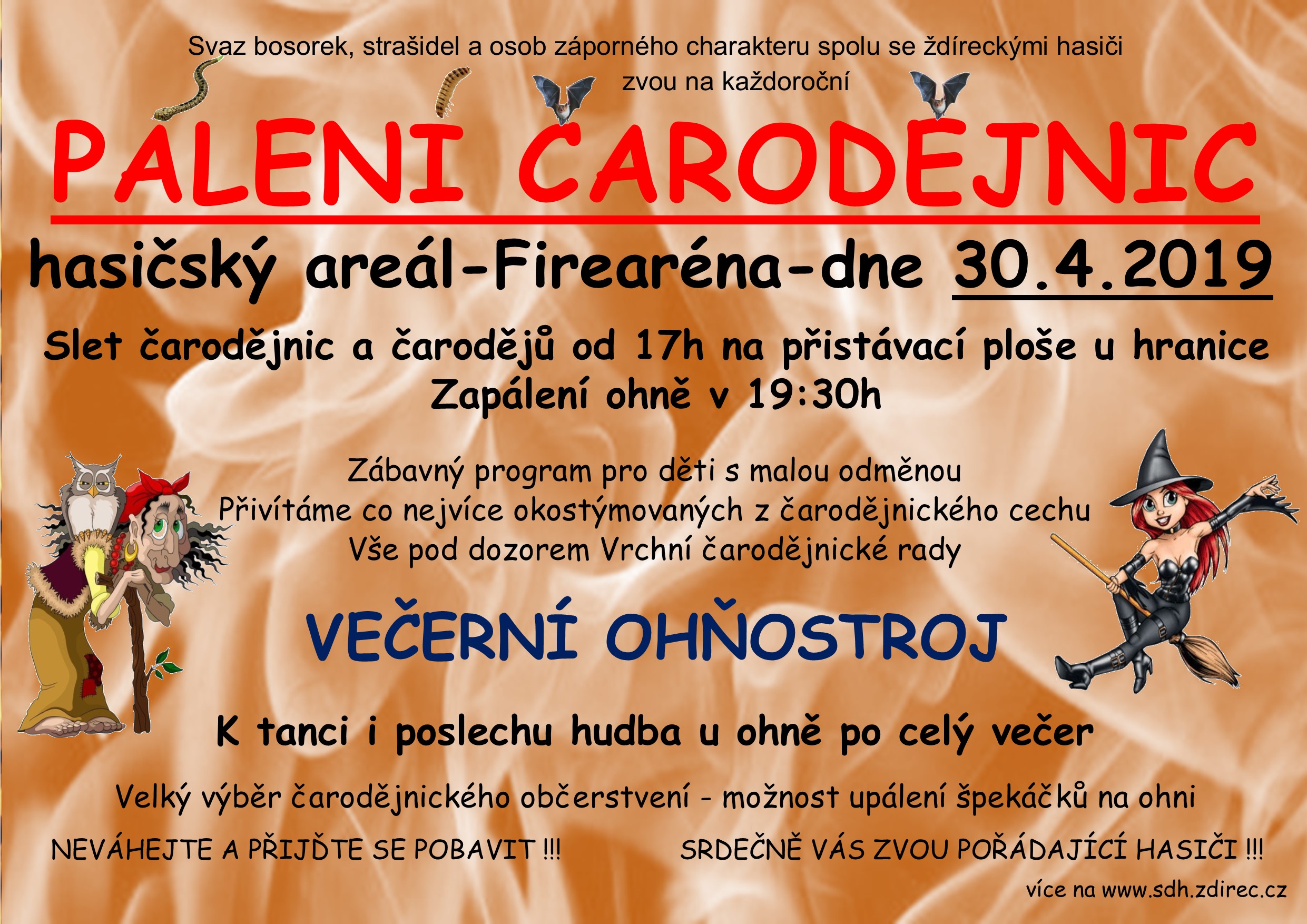 Pálení čarodějnic 2019 | Sbor dobrovolných hasičů Ždírec nad Doubravou